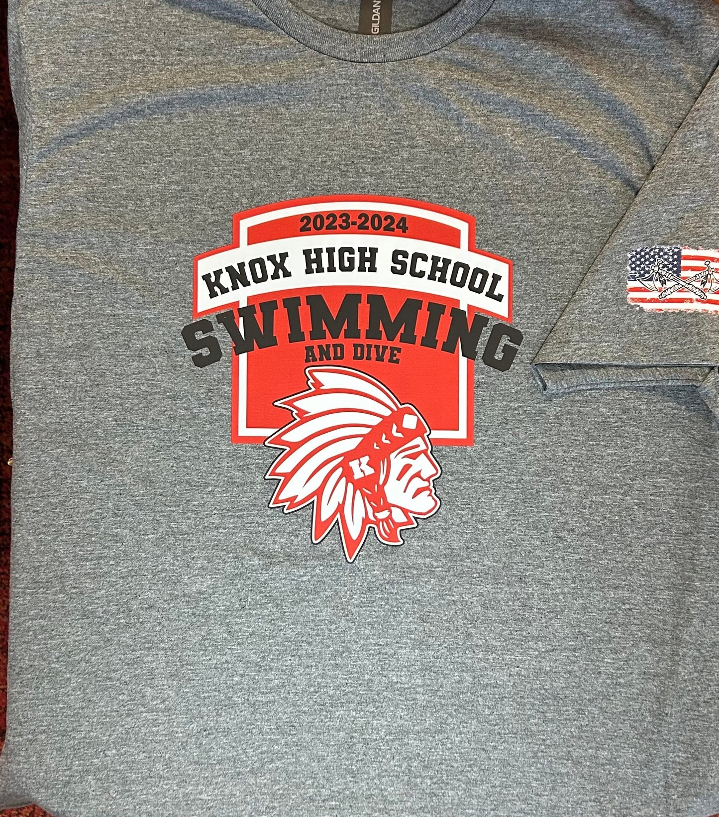 2023-24 Knox Redskins Swimming and Dive Hoodie - Dark Grey - Adult and ...